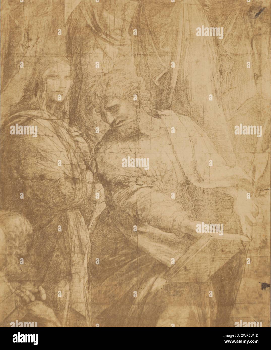 Photo reproduction of drawing/cardboard for The School of Athens ...