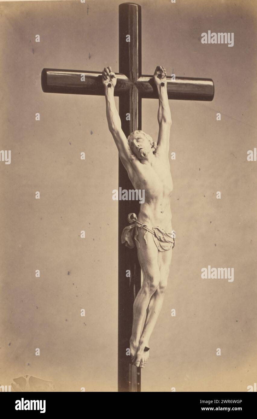 Ivory crucifix from the episcopal chapel in Ghent, displayed at an ...
