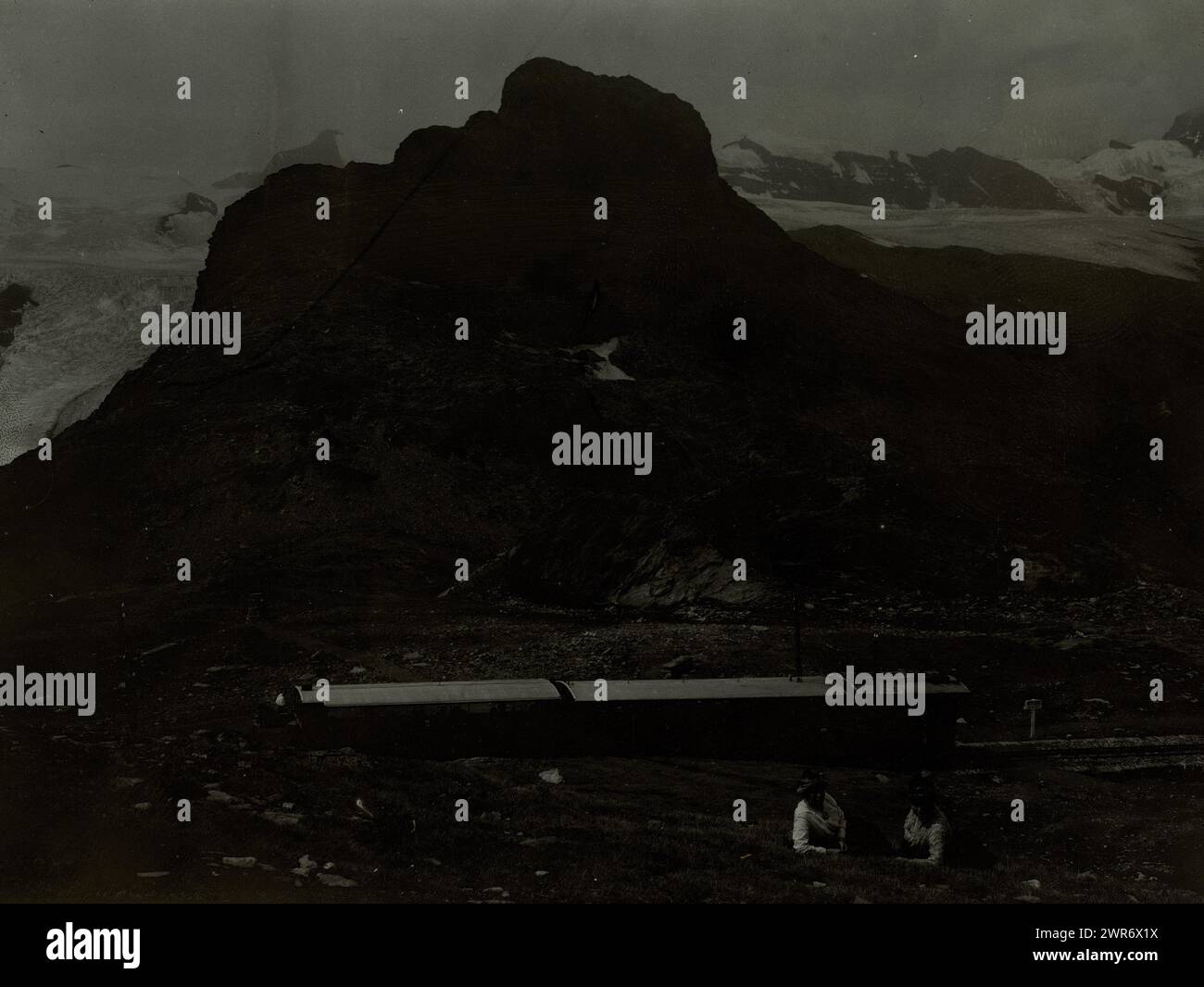 Film negative with shot of Zermatt, anonymous, Zermatt, 1921, height c ...