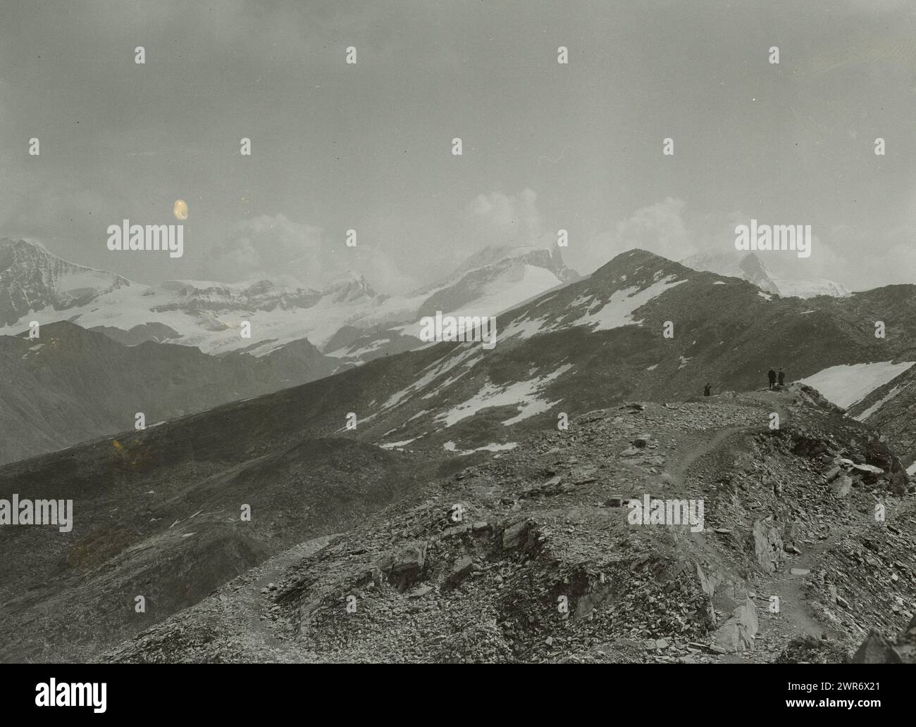 Film negative with shot of Zermatt, anonymous, Zermatt, 1921, height c ...