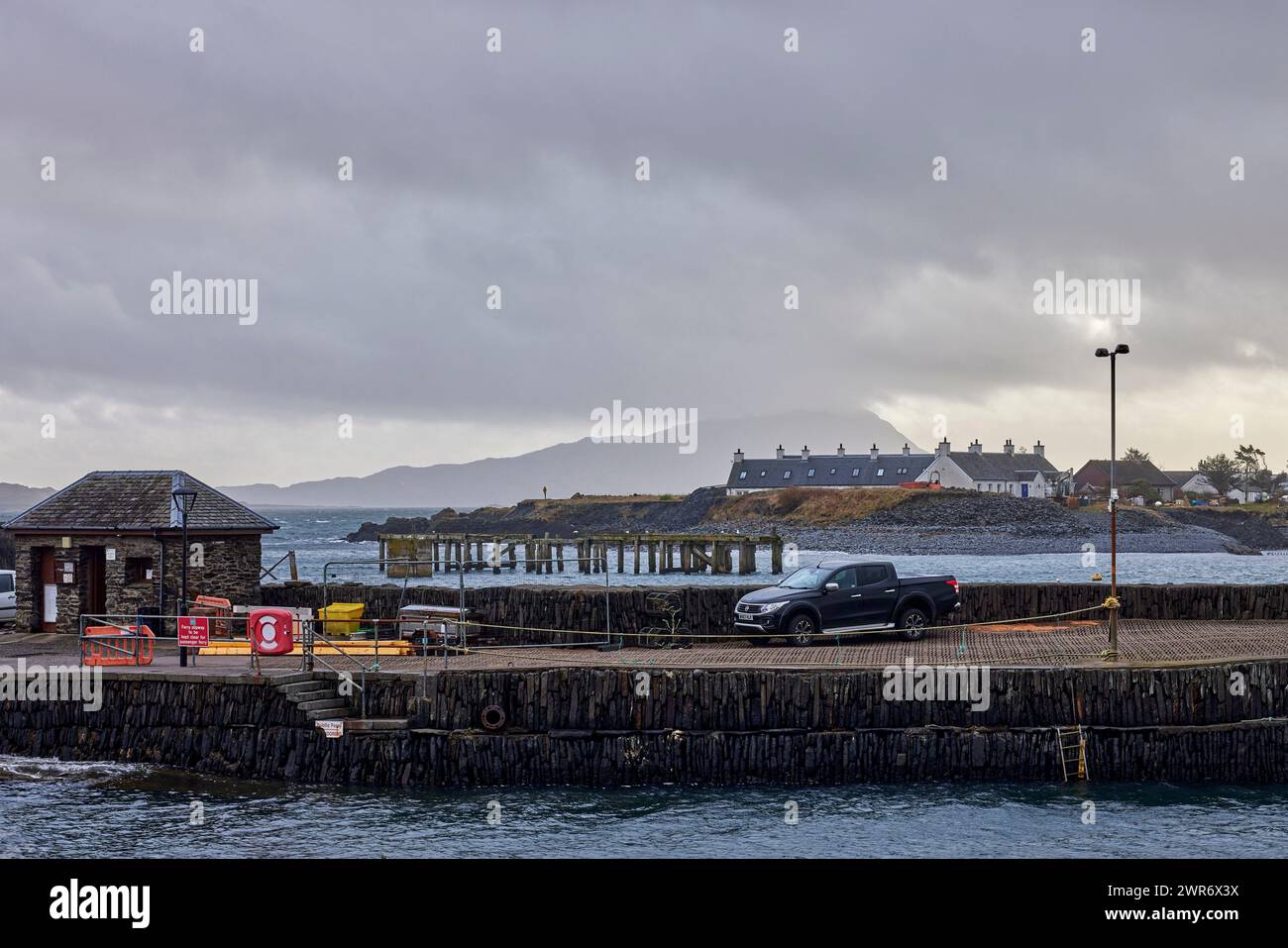 On a cold, grey February afternoon, the empty Easdale passenger ferry ...