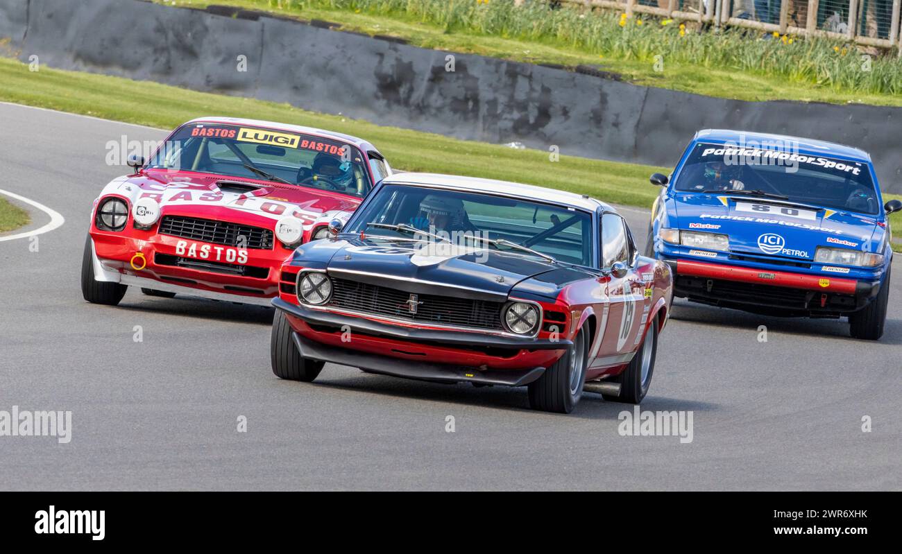Craig Davies in the 1970 Ford Mustang Boss 302 during the Gordon Spice ...