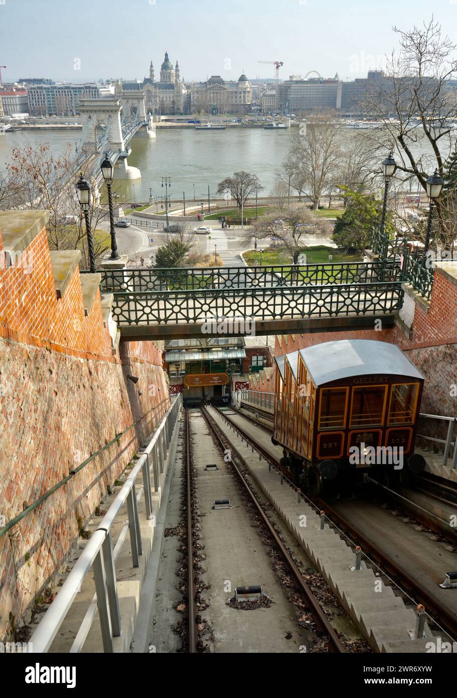 A view of The River Danube and The Széchenyi Chain Bridge from the ...