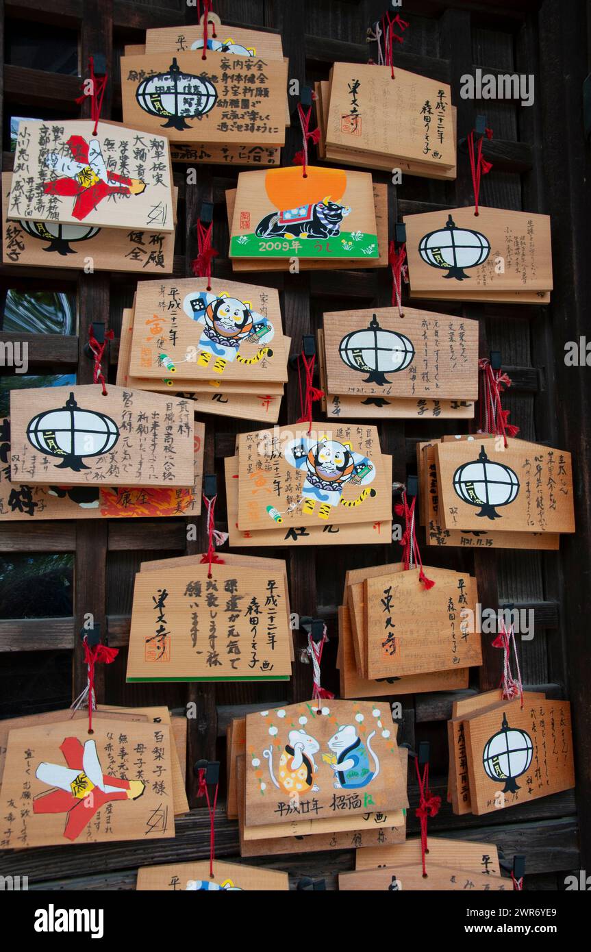A noble wish, made at a Japanese temple and offered up for a blessing ...