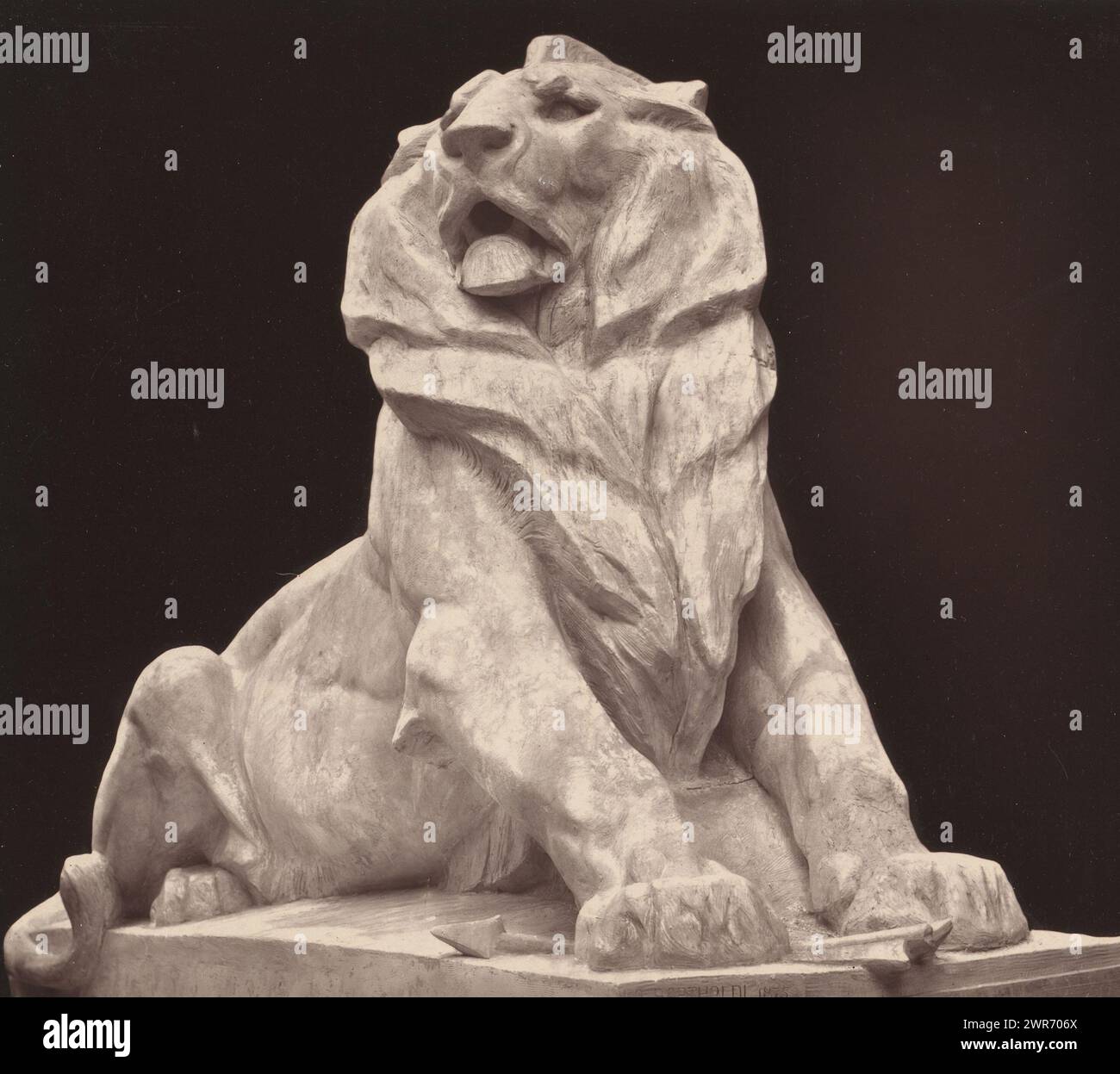 Model for the sculpture 'Le lion de Belfort' by Frédéric Auguste ...