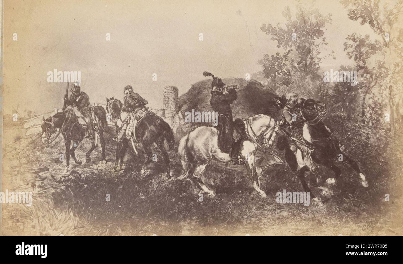 Photo reproduction of the painting 'Vanguard' by Charles Rochussen ...