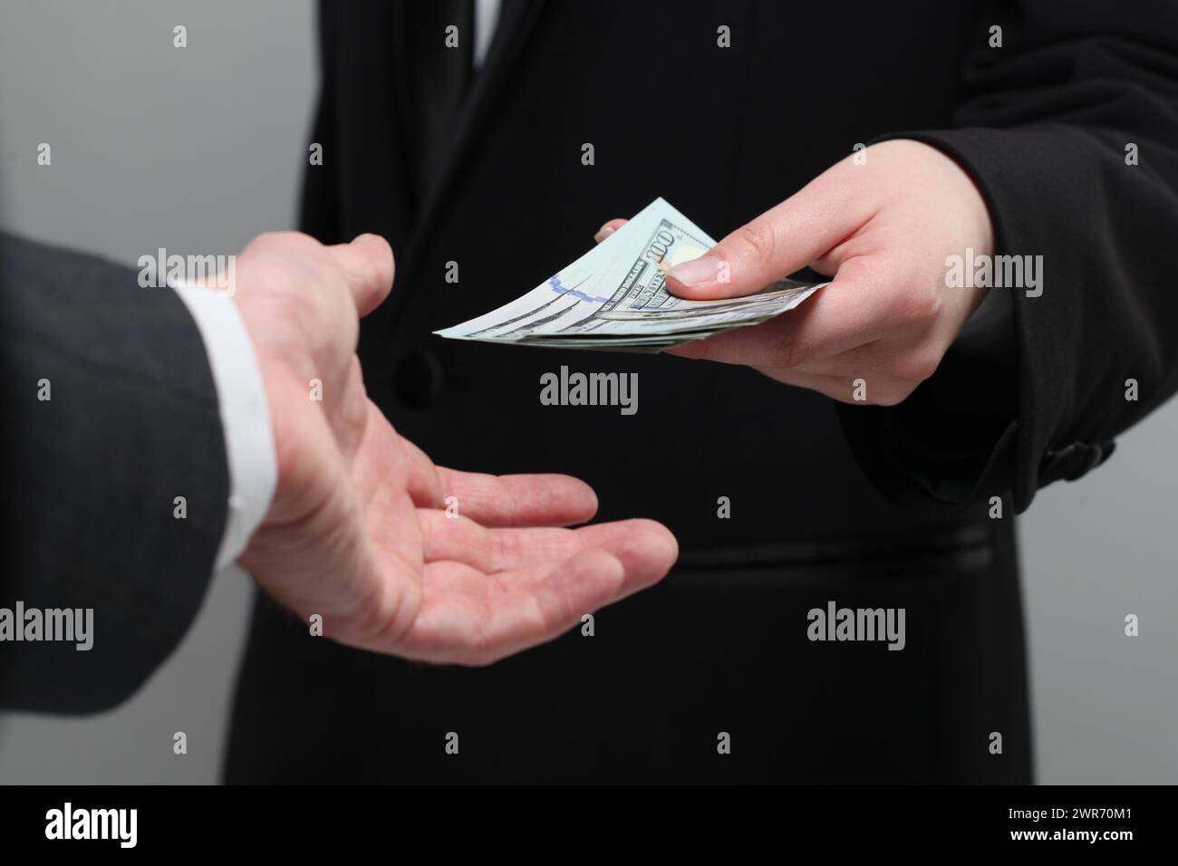 Close up businessman giving partner hi-res stock photography and images ...