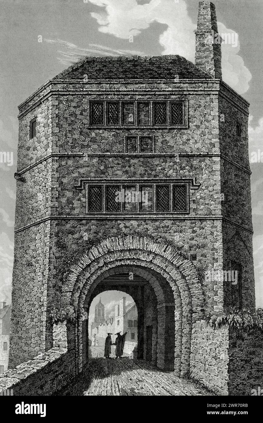 South front of Friar Bacon’s study at Folly Bridge in the city of ...