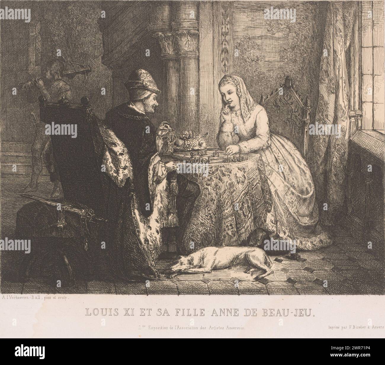 Louis xi et sa fille anne de beau jeu hi-res stock photography and ...