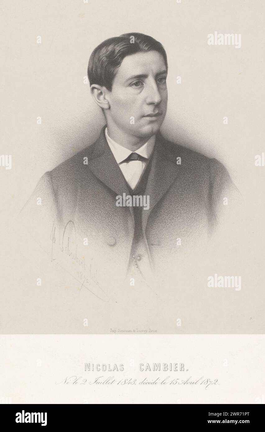 Portrait of Nicolas Cambier, Nicolas Cambier (title on object), print ...
