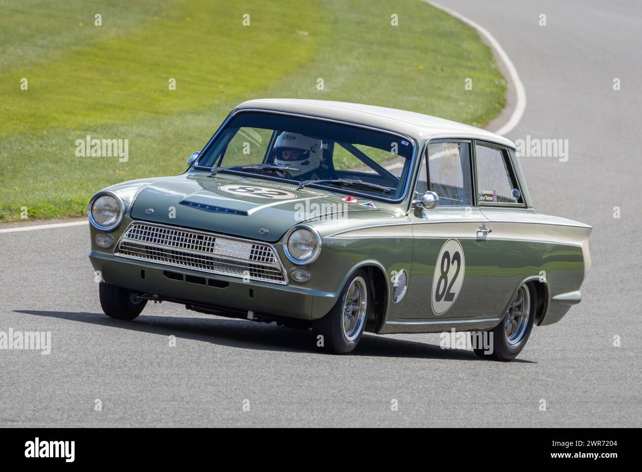 Craig Jamieson in his 1965 Ford-Lotus Cortina MkI during the Jim Clark ...