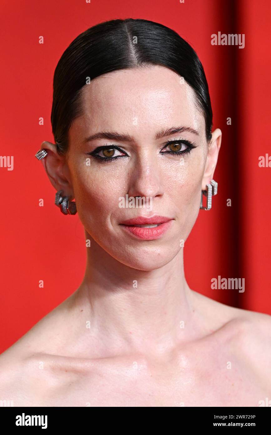 Los Angeles, USA. March 10th, 2024. Rebecca Hall arriving at the Vanity ...