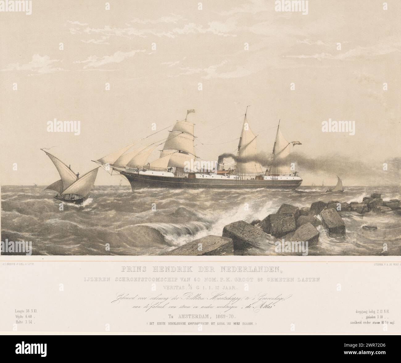 Screw steam ship prins hendrik der nederlanden hi-res stock photography ...