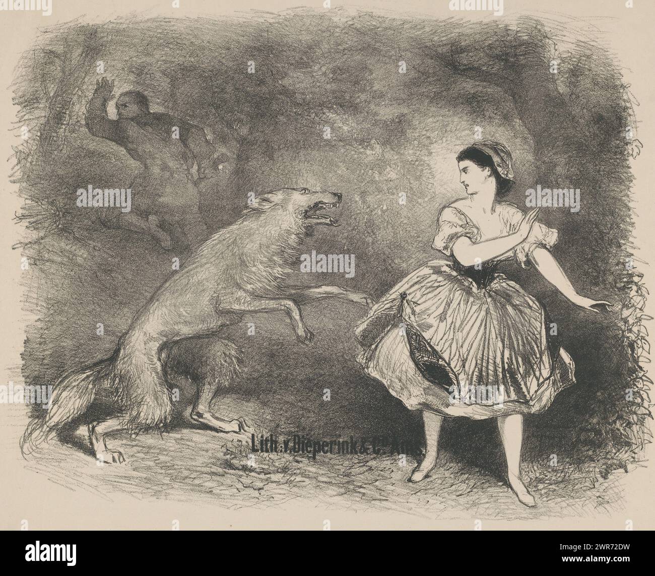 Scene from the ballet Little Red Riding Hood and the Wolf ...