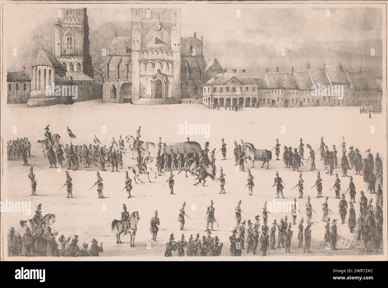 Funeral procession of Andries Jan Jacob Baron des Tombe in Maastricht ...