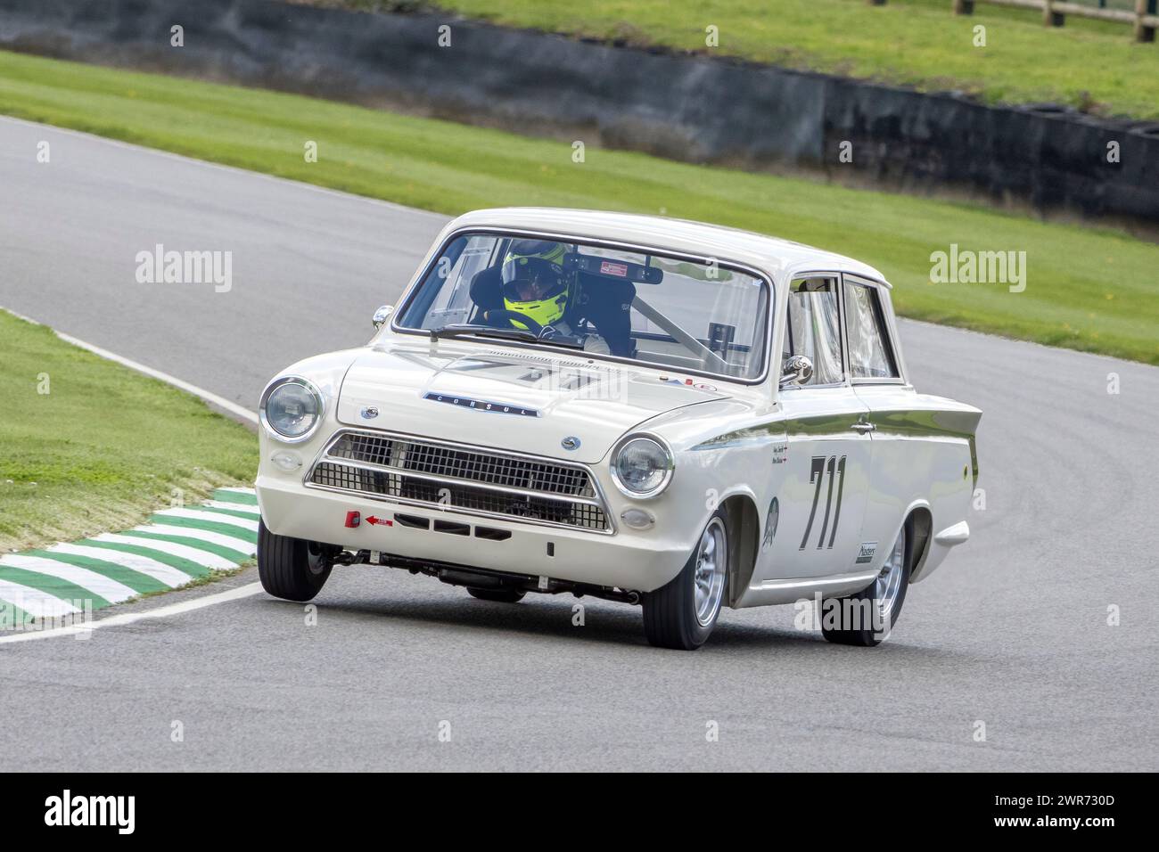 The Ben Clucas, Guy Smith 1964 Ford-Lotus Cortina MkI during the Jim ...