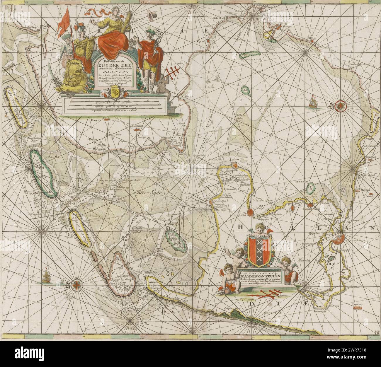 Pass map of the Zuiderzee and the Wadden Sea, Pass map of the Zuyder ...