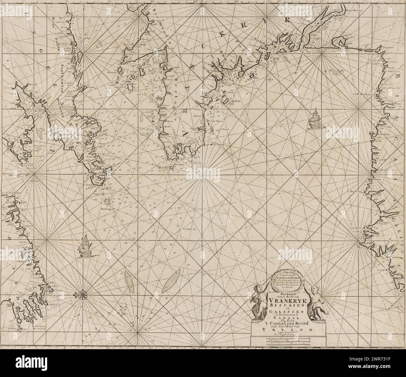 Pass map of part of the coast of Ireland, England, France and Spain ...