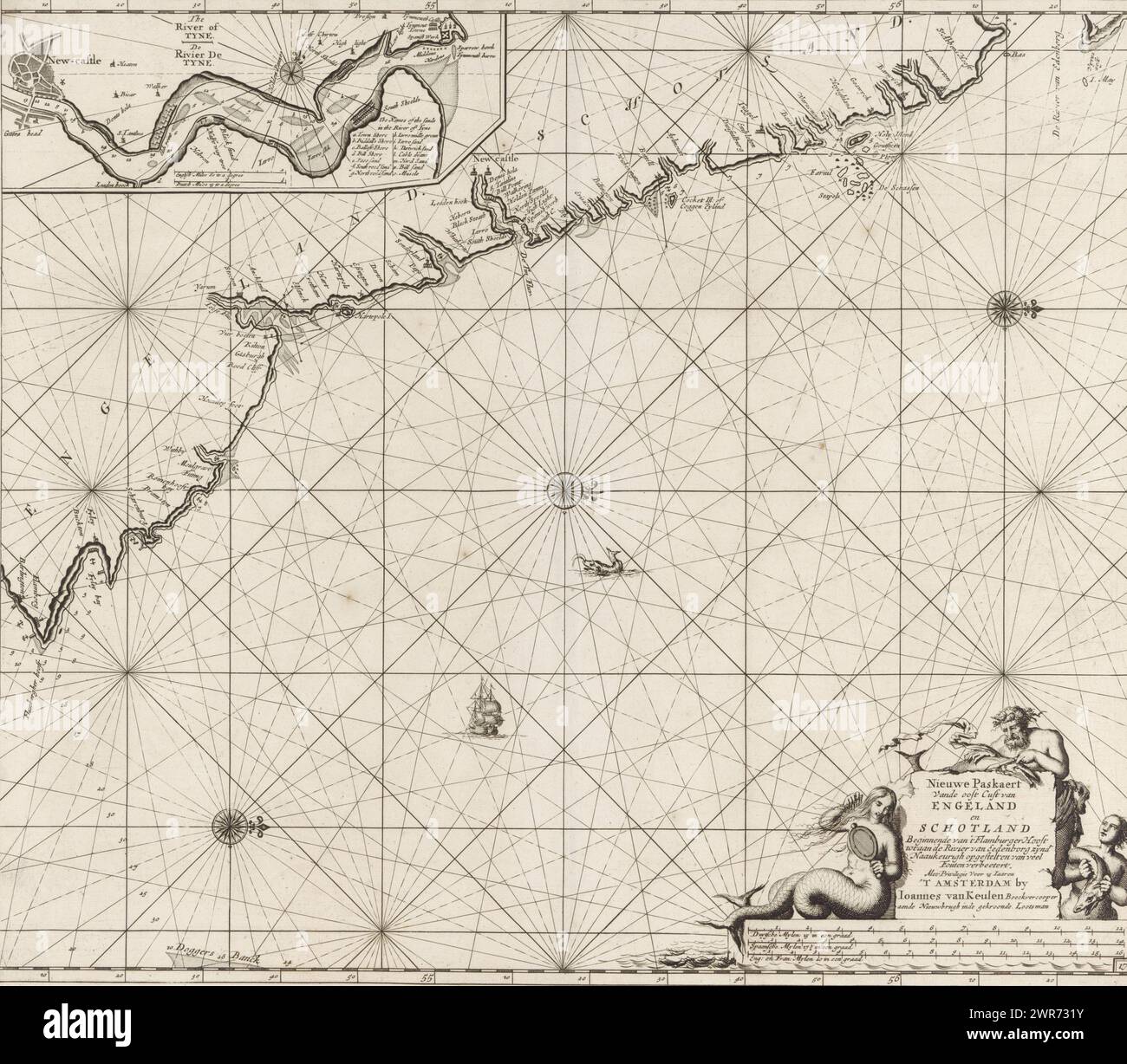 River tyne map hi-res stock photography and images - Alamy