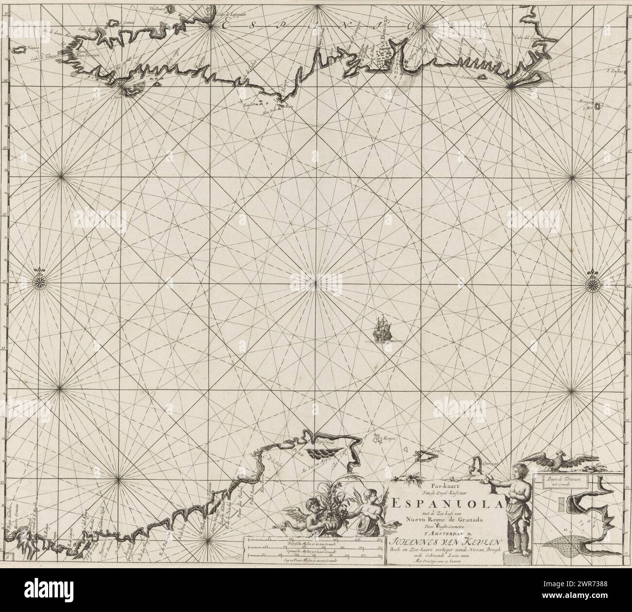 Pass map of Haiti, the Dominican Republic, Venezuela and Curaçao and ...