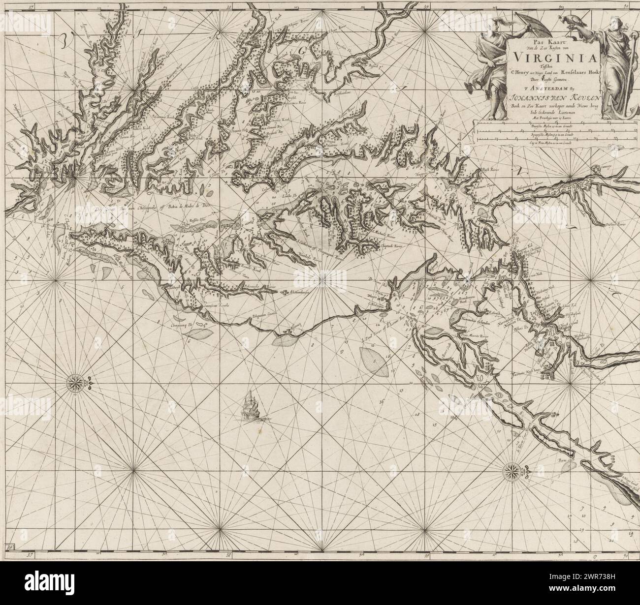 Pass map of a part of the coast of Virginia, Pass Map Of the Sea Coasts ...