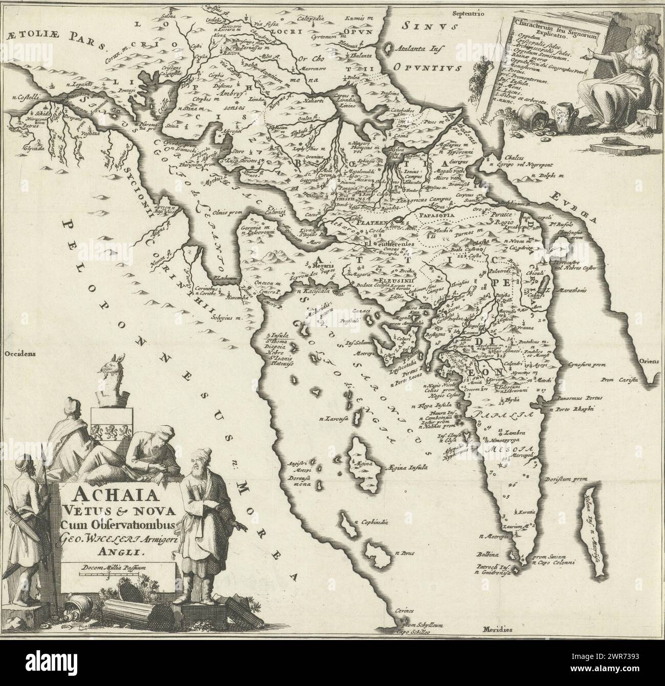 Map of Achaea, print maker: Jan Luyken, publisher: Joannes Wolters ...
