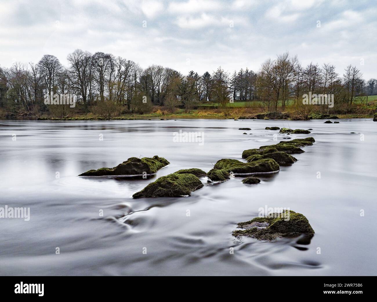 Rocks in the river shannon at castleconnell Stock Photo - Alamy