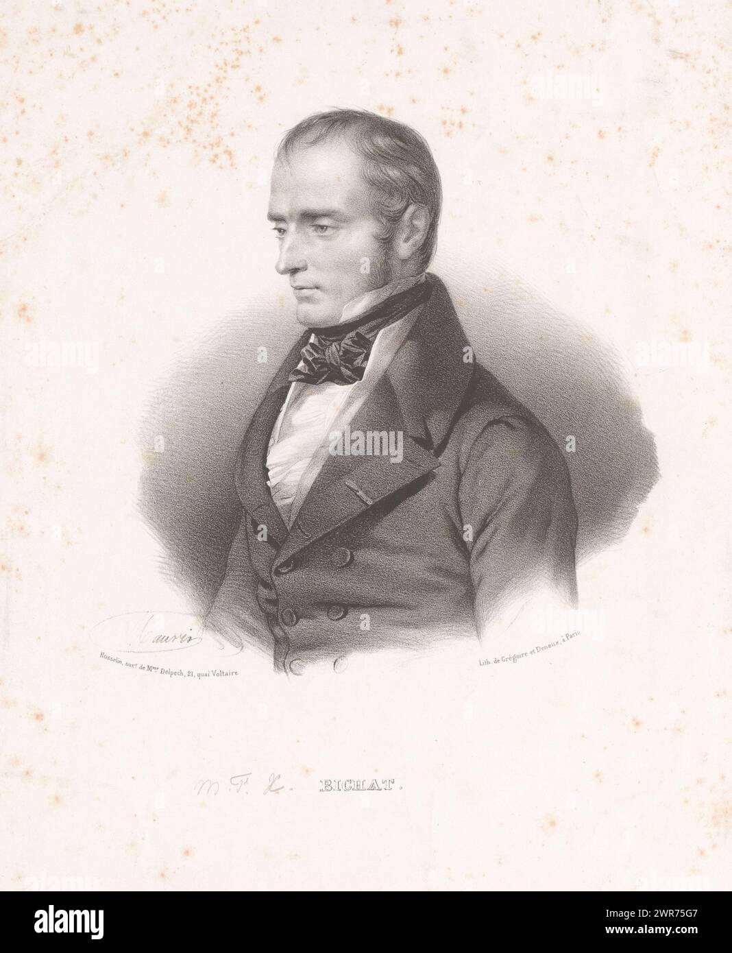 Portrait of Marie François Xavier Bichat, Bichat (title on object ...