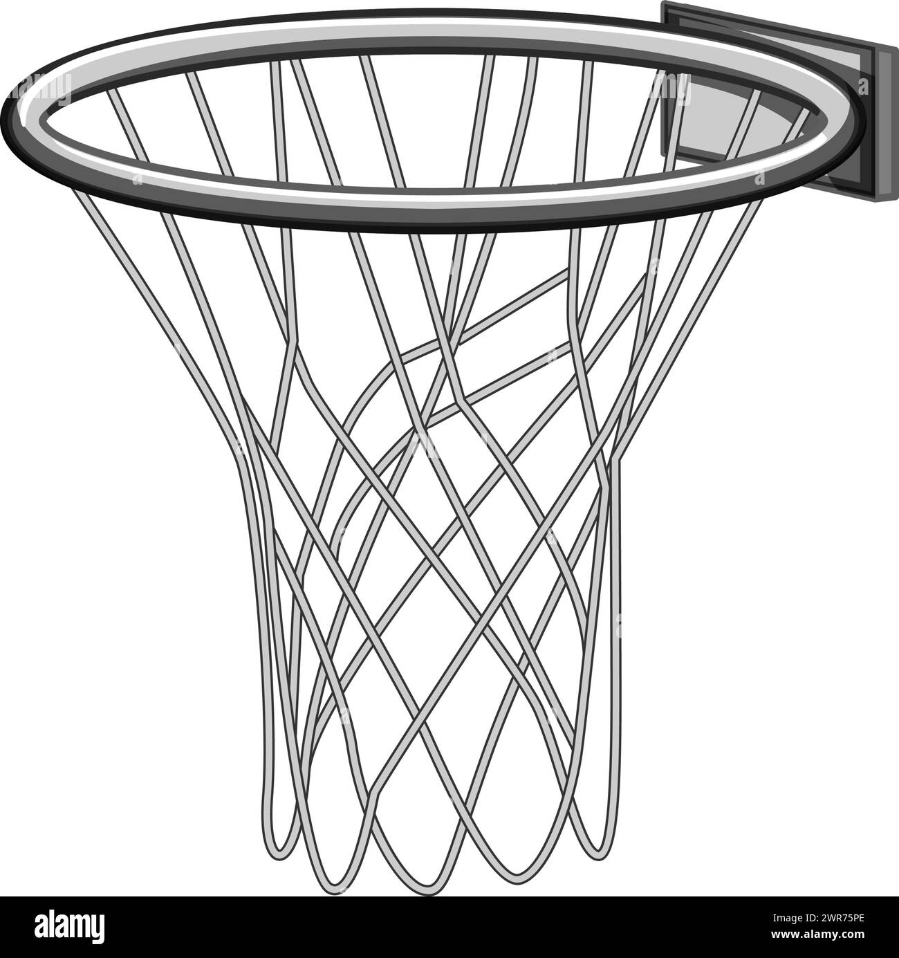 Stadium Basketball Hoop Cartoon Vector Illustration Stock Vector Image And Art Alamy