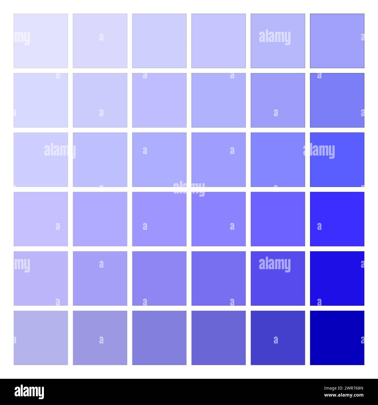Gradient of Blue Squares Color Palette. Vector illustration. EPS 10 ...