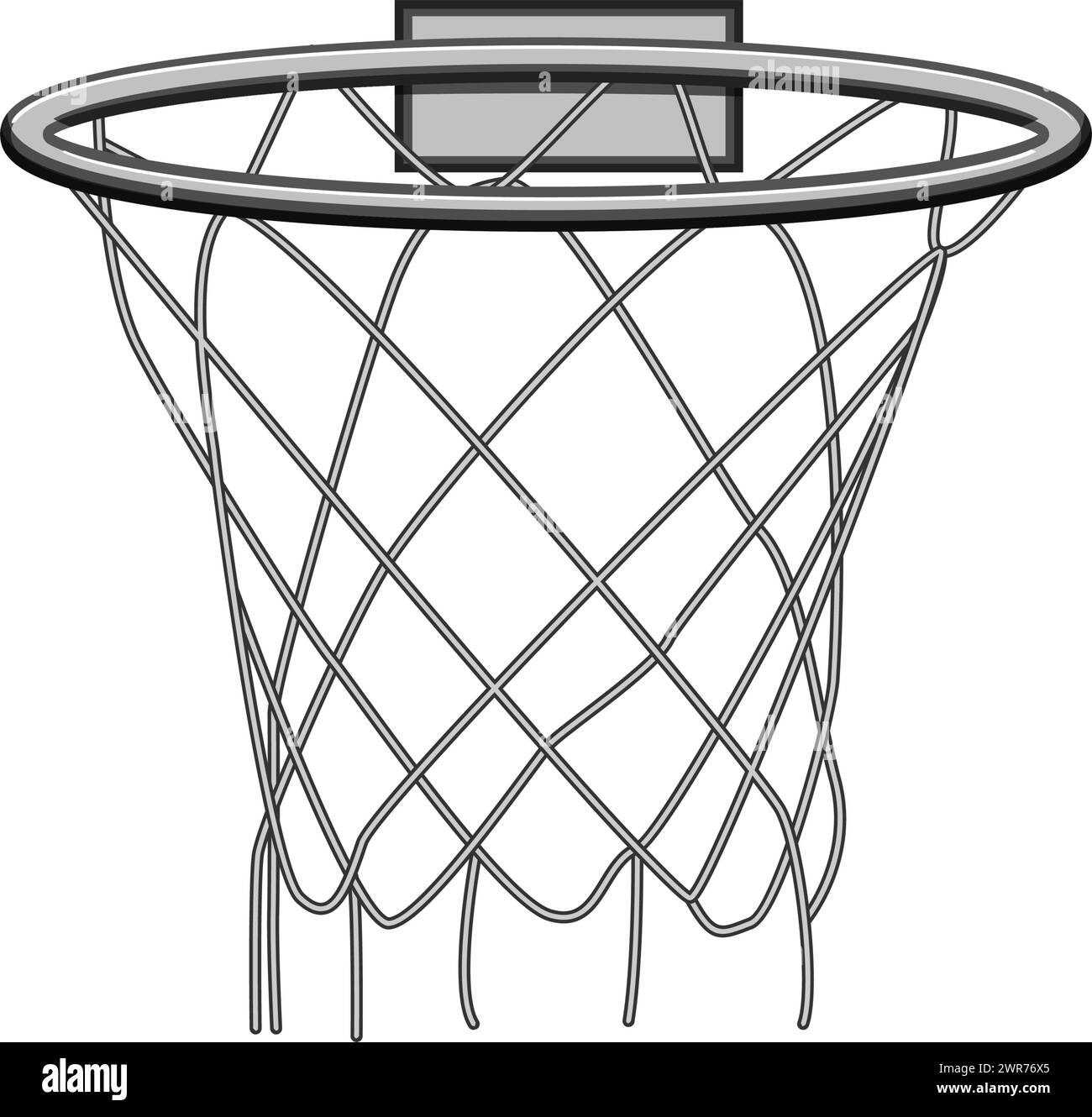 ball basketball hoop cartoon vector illustration Stock Vector Image ...