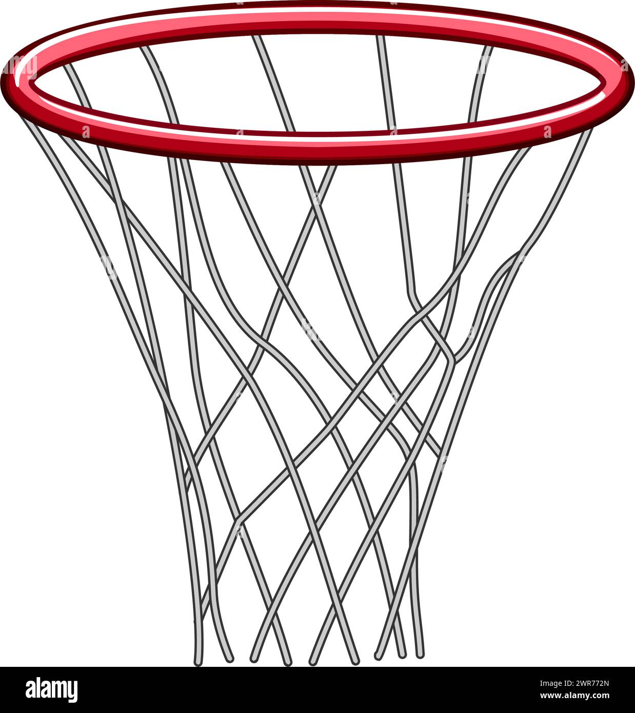 basket basketball hoop cartoon vector illustration Stock Vector Image ...