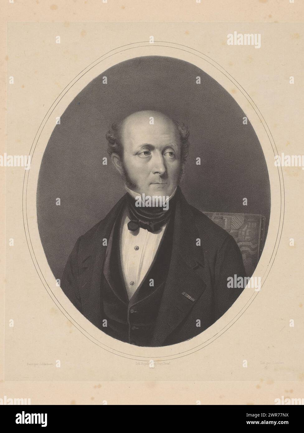 Portrait of an unknown man, print maker: Joseph Schubert, after ...