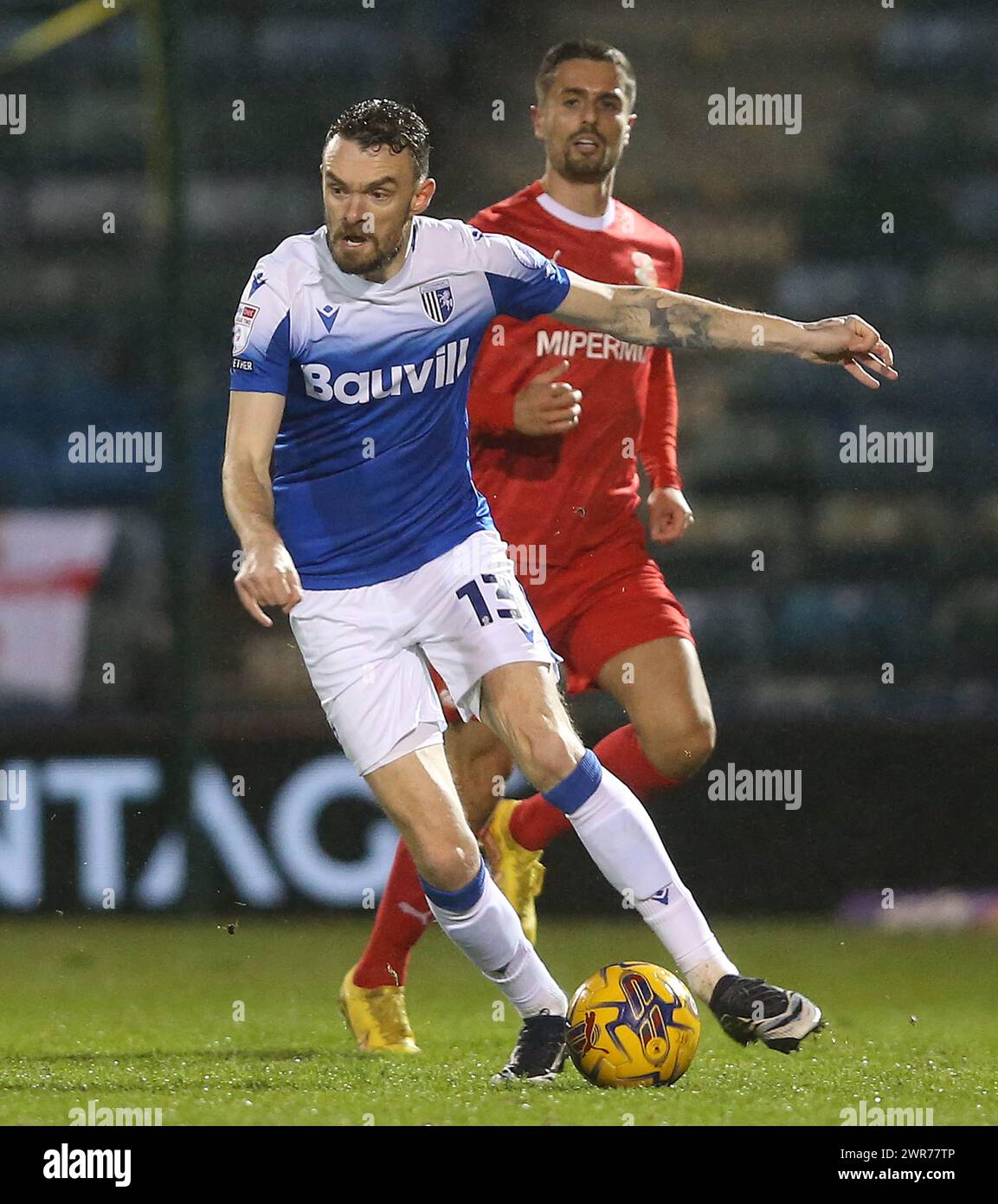 Scott Malone of Gillingham. - Gillingham v Swindon Town, Sky Bet League ...