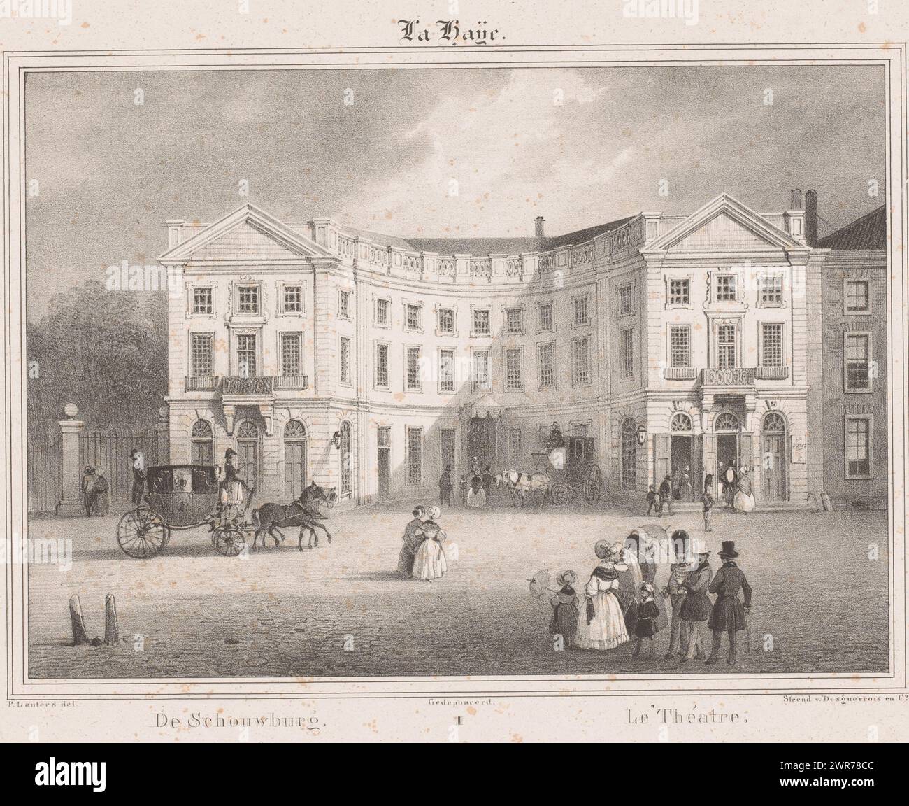 View of the Royal Theater, La Haije (title on object), De Schouwburg ...