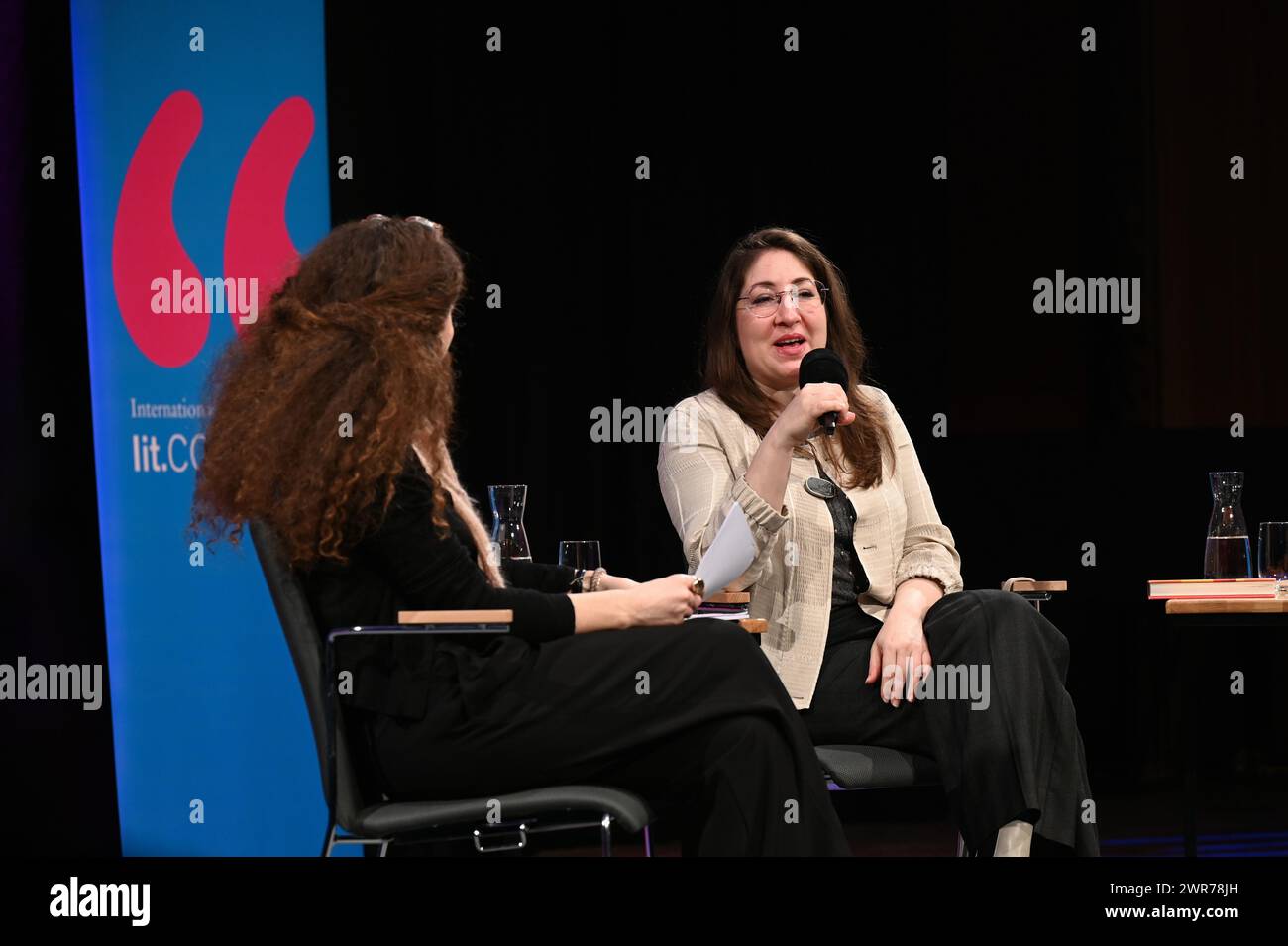 Cologne, Germany. 10th Mar, 2024. Journalist Shelly Kupferberg (l) and ...
