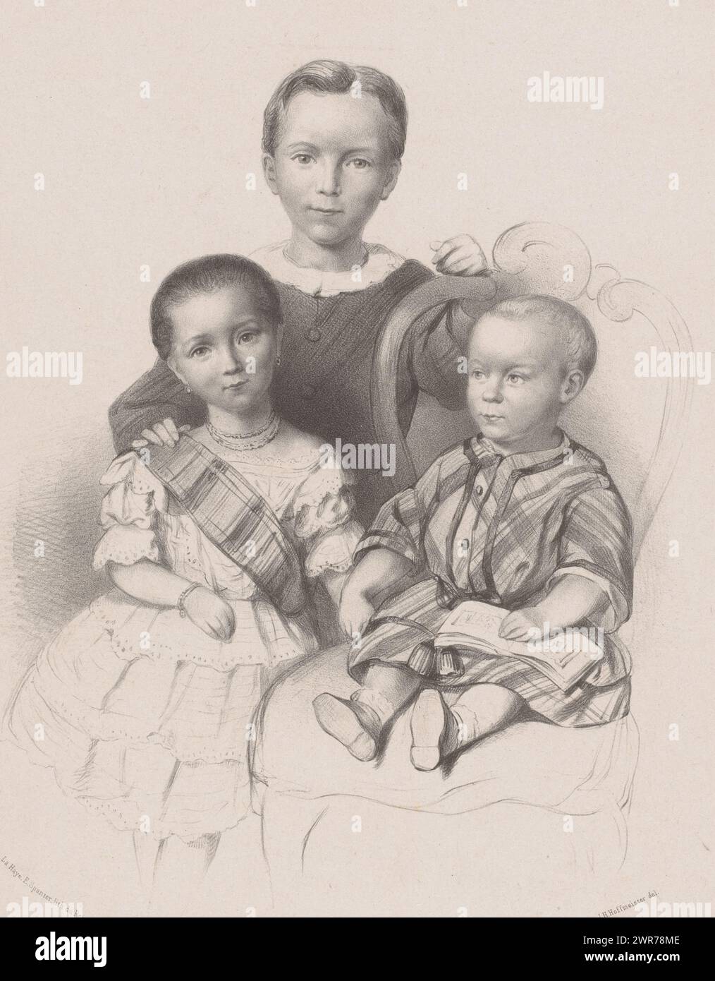 Portrait of three children by Rappard, The youngest child, Anthon ...