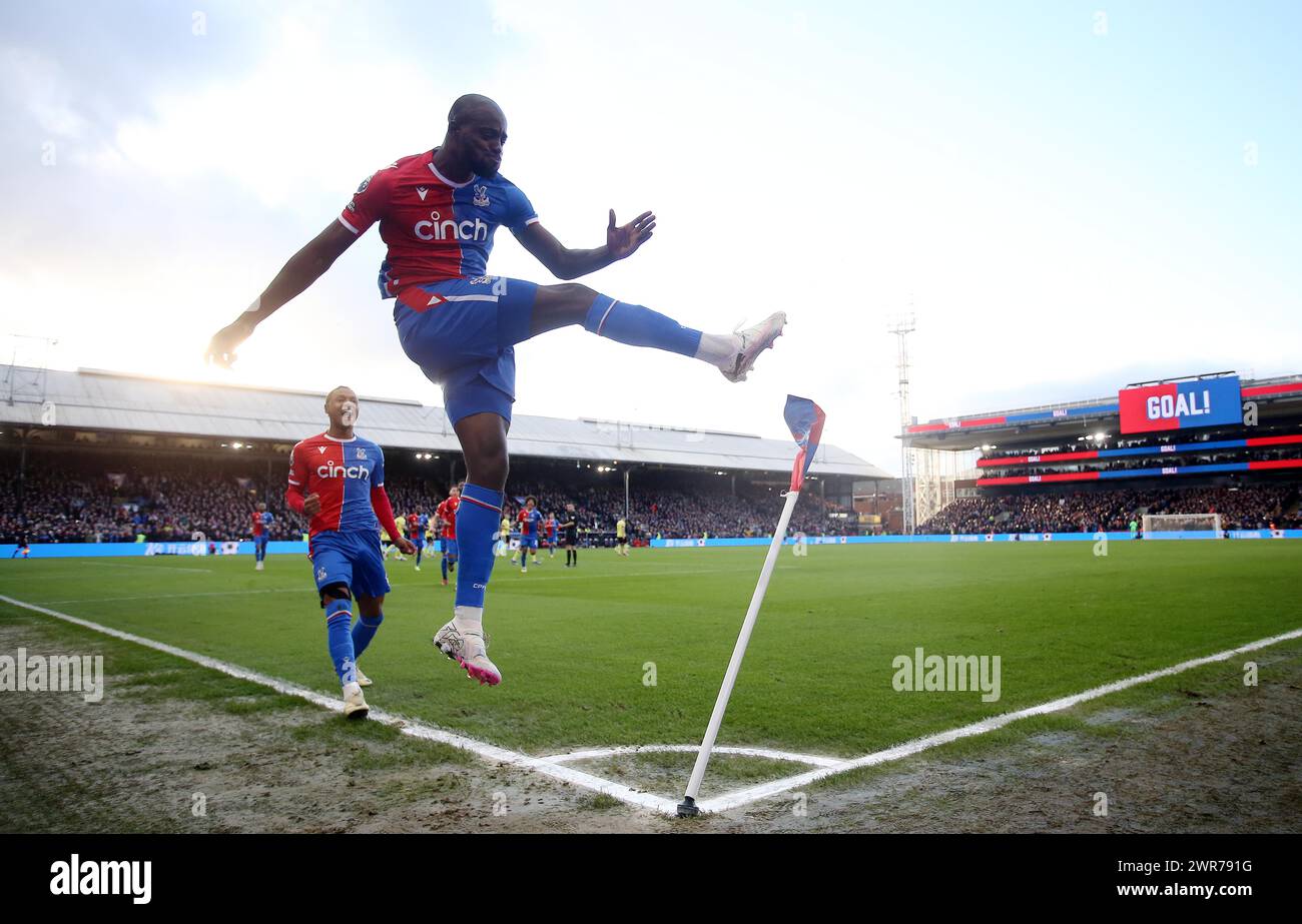 GOAL 3-0, Jean-Philippe Mateta of Crystal Palace goal celebration ...