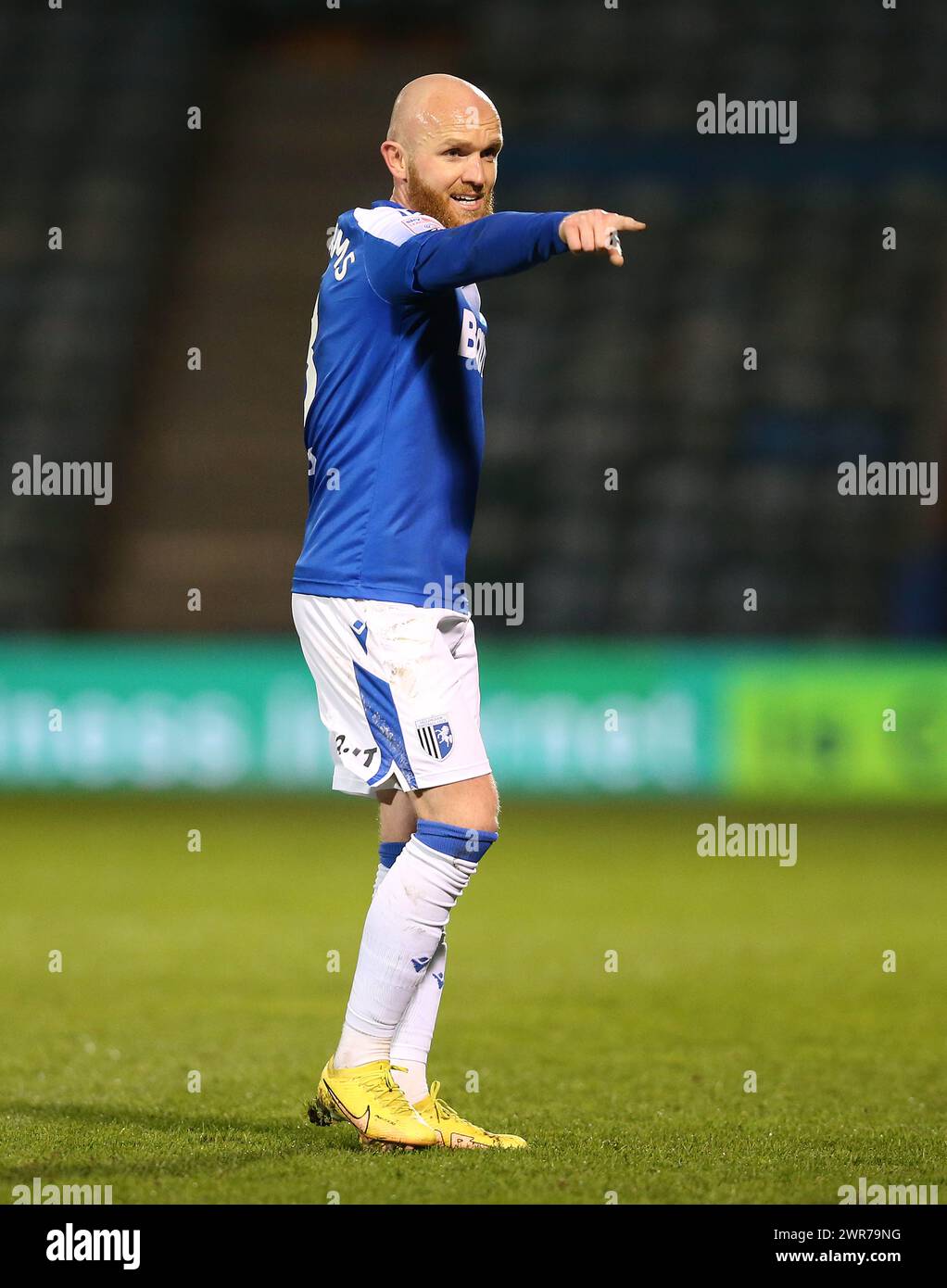 Jonathan Williams of Gillingham. - Gillingham v Stockport County, Sky ...
