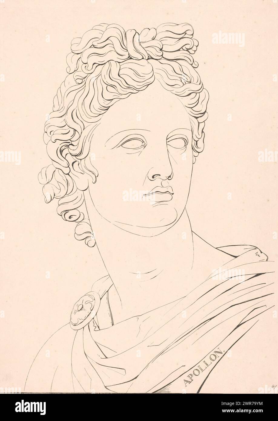 Bust of Apollo, Apollon (title on object), Greek philosophers and gods ...