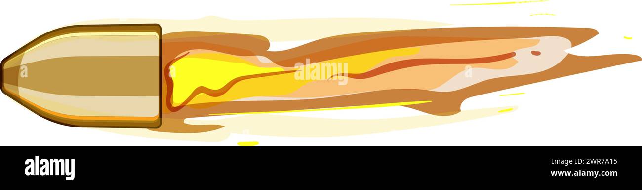 fire bullet flying cartoon vector illustration Stock Vector Image & Art ...