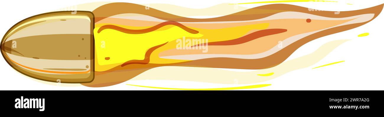 gun bullet flying cartoon vector illustration Stock Vector Image & Art ...