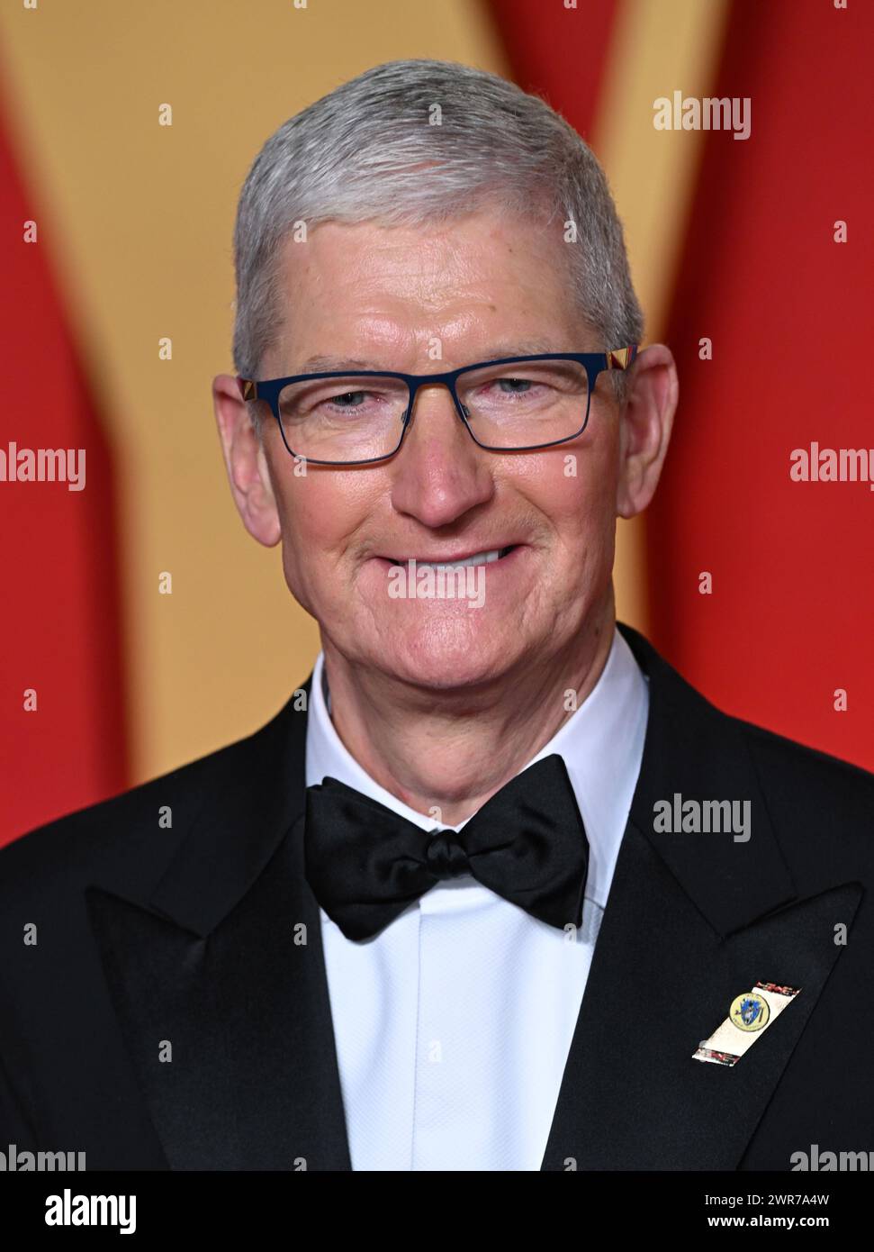 Los Angeles, USA. March 10th, 2024. Tim Cook arriving at the Vanity ...