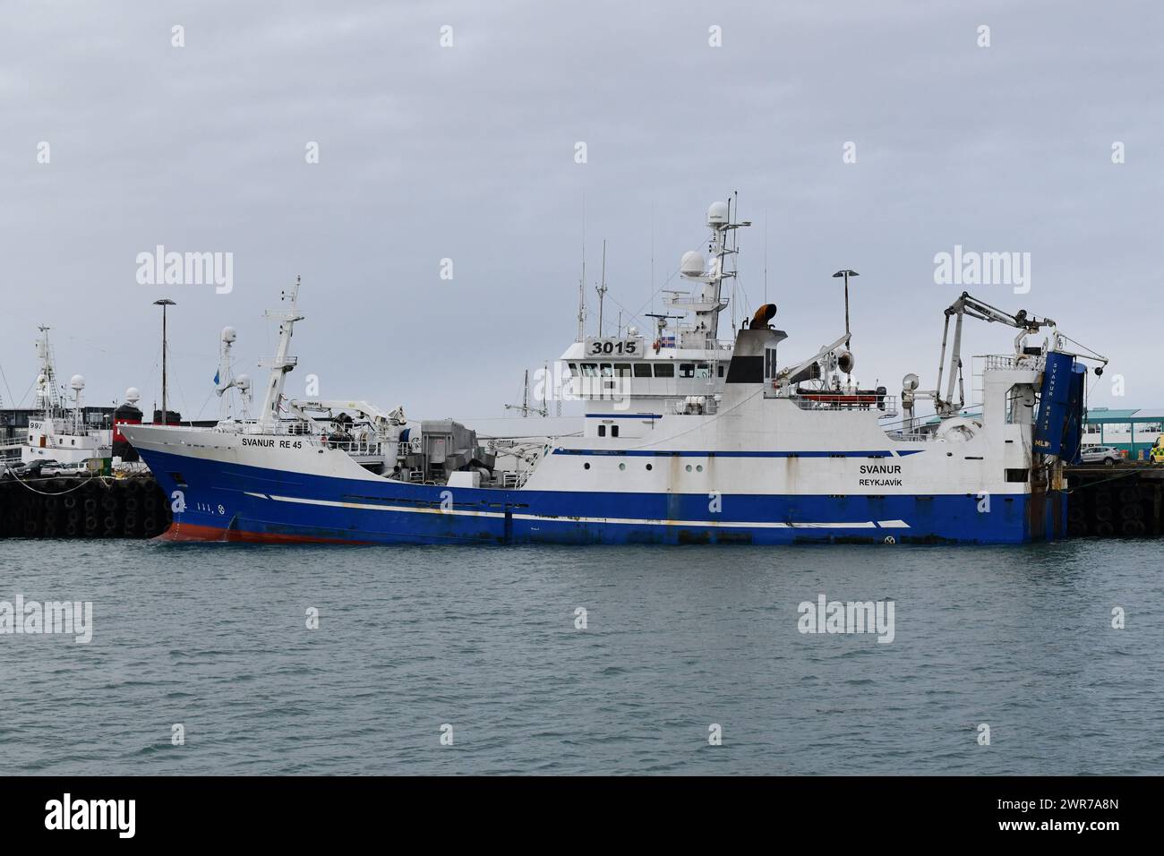 SVANUR is a Trawler and is sailing under the flag of Iceland. Alongside ...