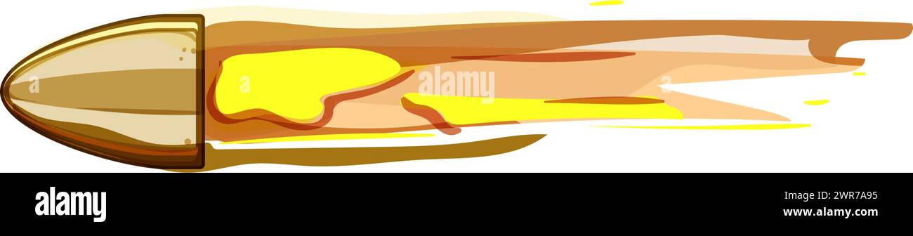 effect bullet flying cartoon vector illustration Stock Vector Image ...