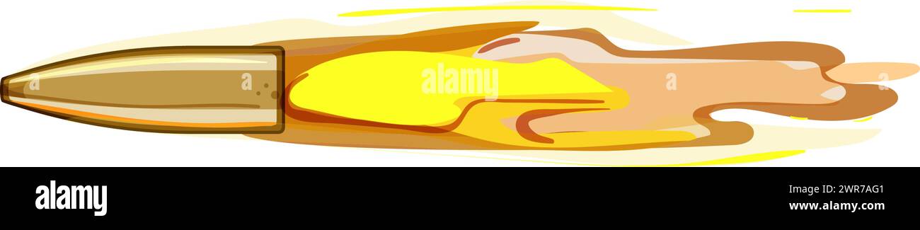 fast bullet flying cartoon vector illustration Stock Vector Image & Art ...