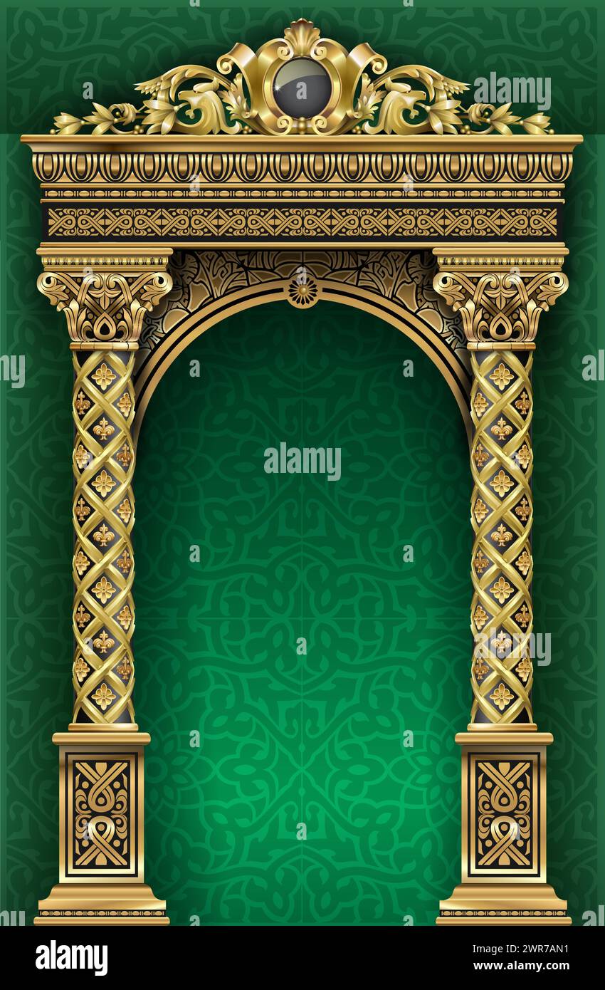 Indian architecture columns Stock Vector Images - Alamy