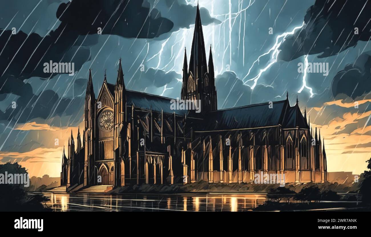 Medieval gothic building architecture Stock Vector Images - Alamy