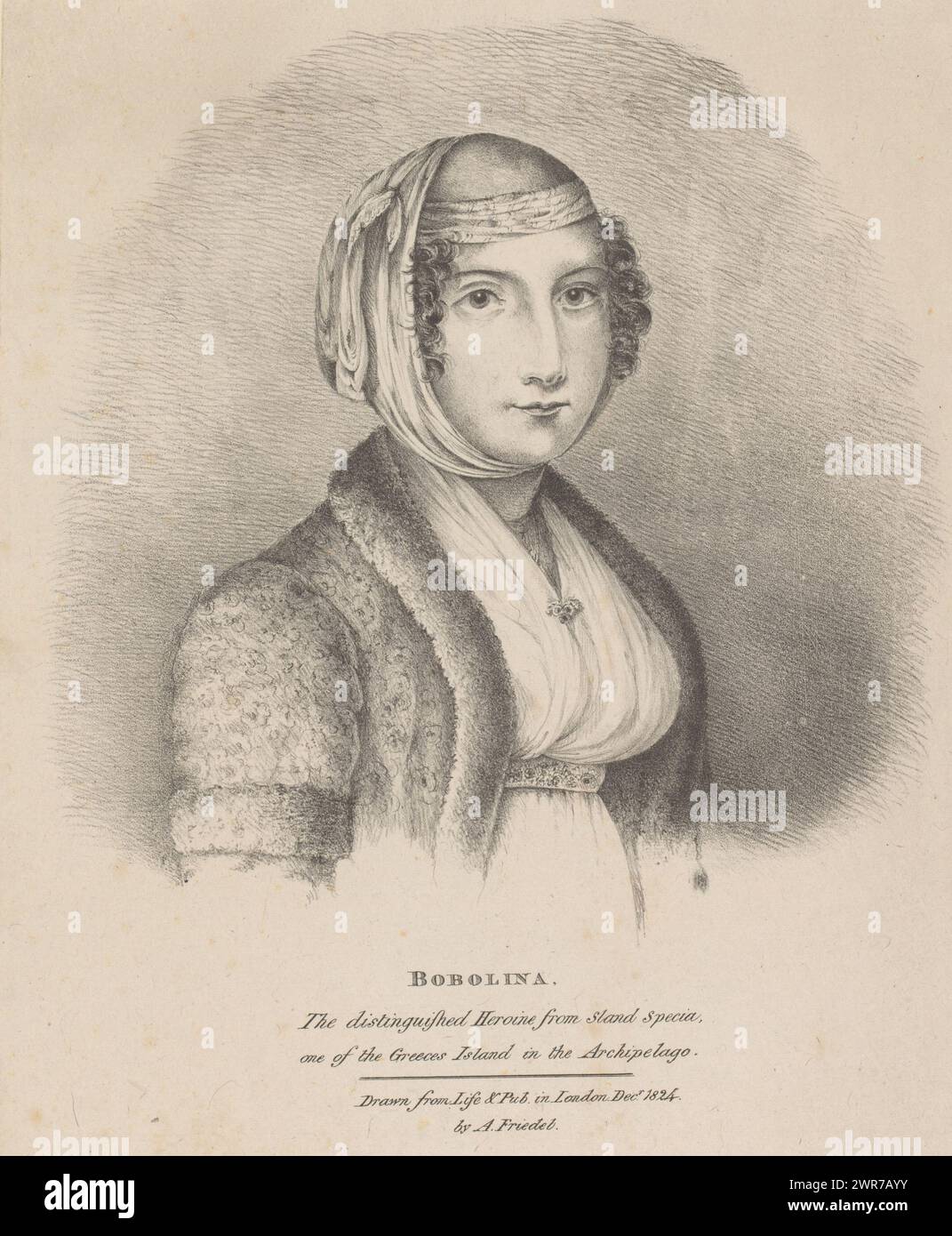 Portrait of Bouboulina Laskarina, Bouboulina, the distinguished Heroine ...