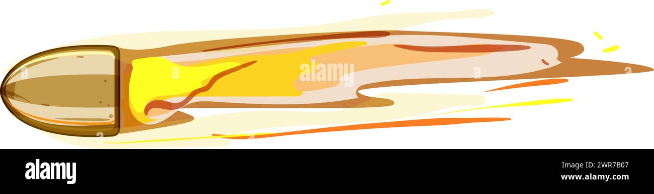 flight bullet flying cartoon vector illustration Stock Vector Image ...